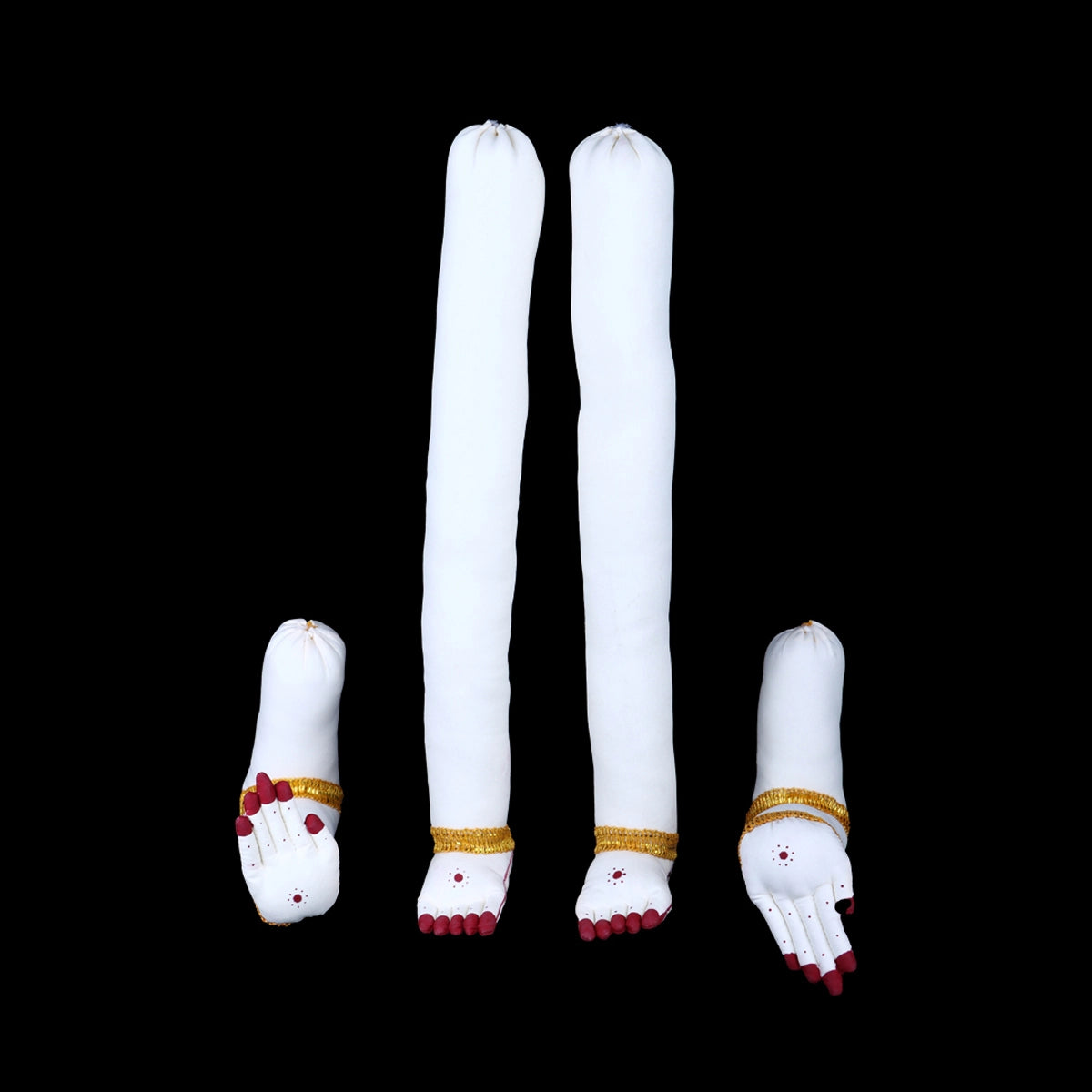 Amman Hands and Legs Set - 18 x 2.5 Inches | Cloth Hastham Patham/ Cre ...