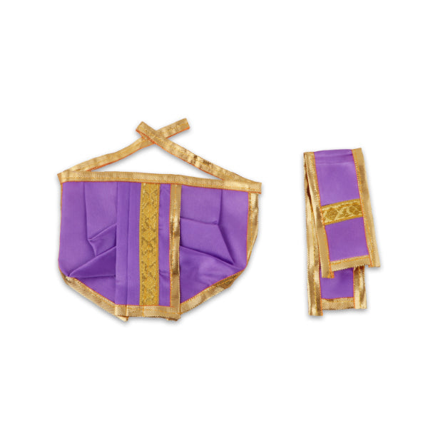 Panchakacham - 4 Inches | Satin with Zari Border Dhoti/ Panchagajam fo ...