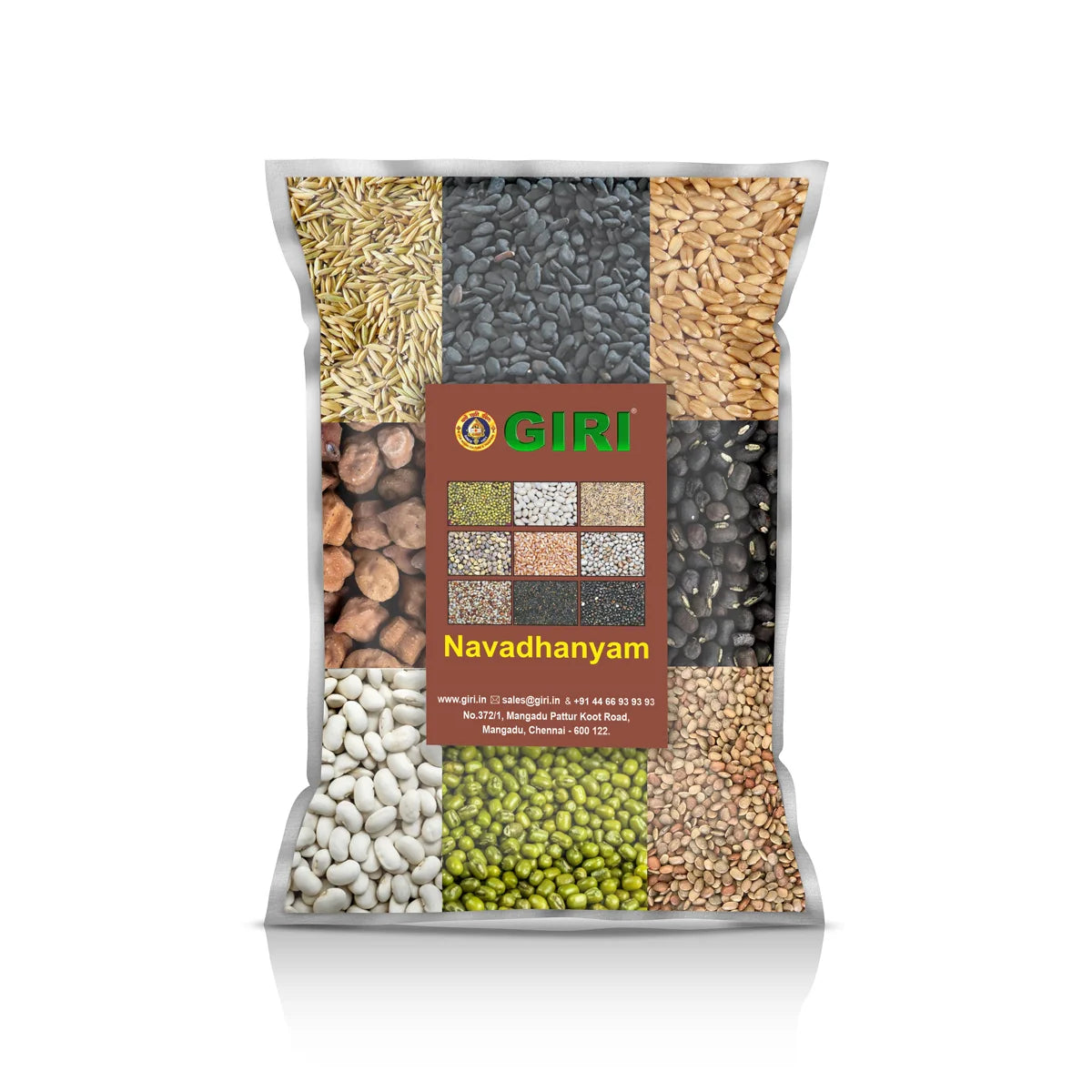 Giri USA - Navadhanyam Set 450 Gms | Nine Grains | Navagraha Homam