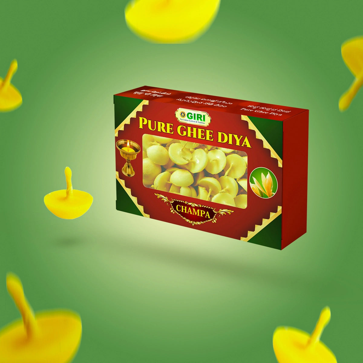 GIRI USA - Champa Diya | Ghee Cotton Wicks | Ghee diya — Giri USA
