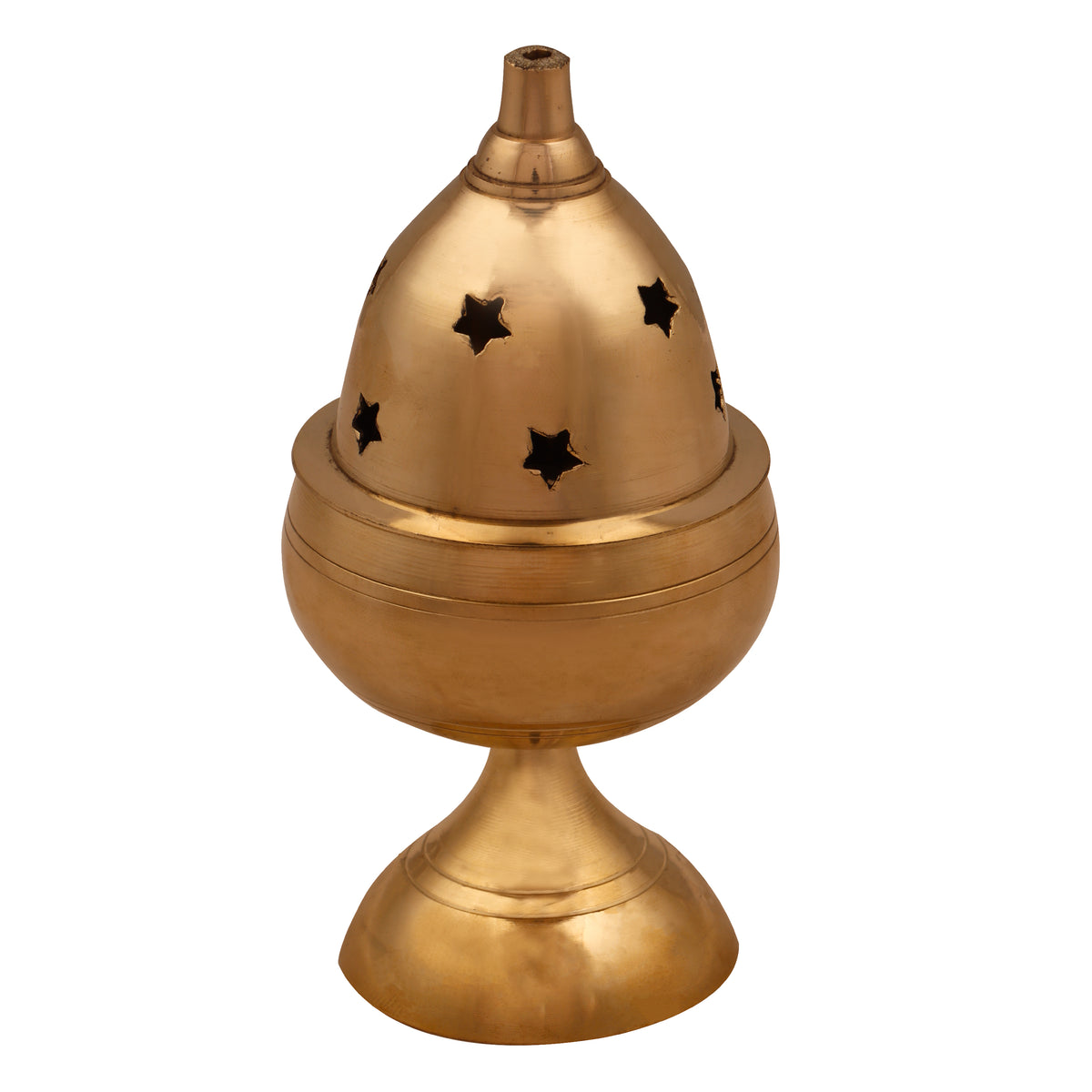 Giri USA - Brass Jyothi Lamp | Vilakku with Lid | Brass Diya