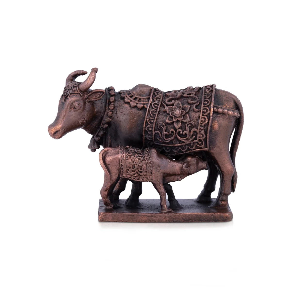Giri USA - Cow and Calf Idol | Copper Cow and Calf | Komatha Statue