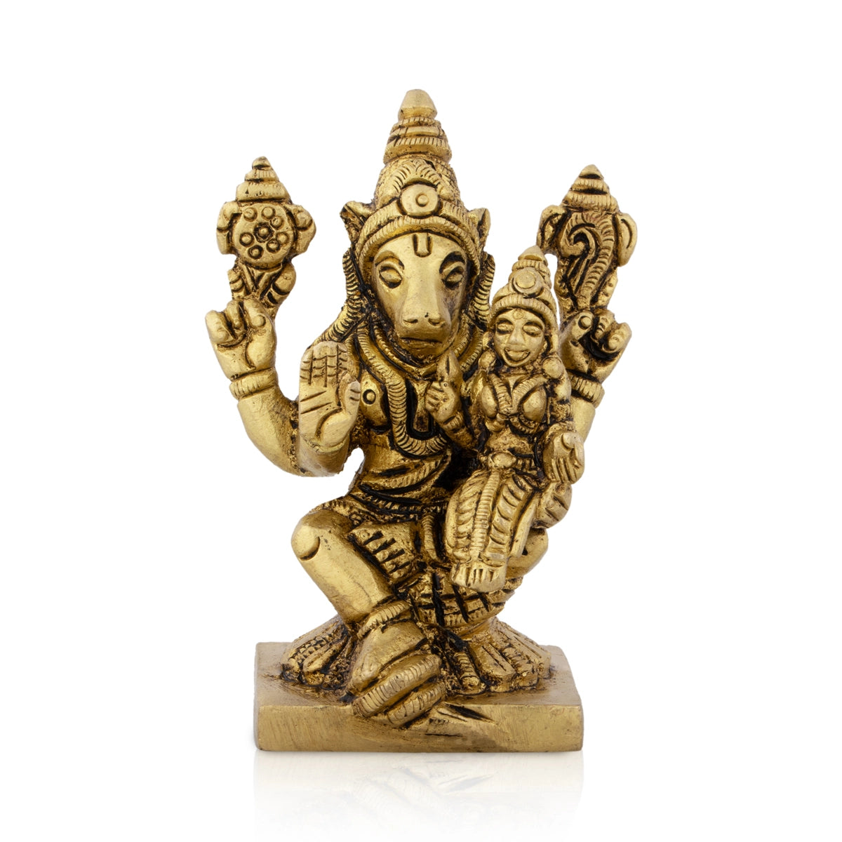 Giri USA - Varaha Lakshmi Murti | Antique Brass Idol | Brass God Statue