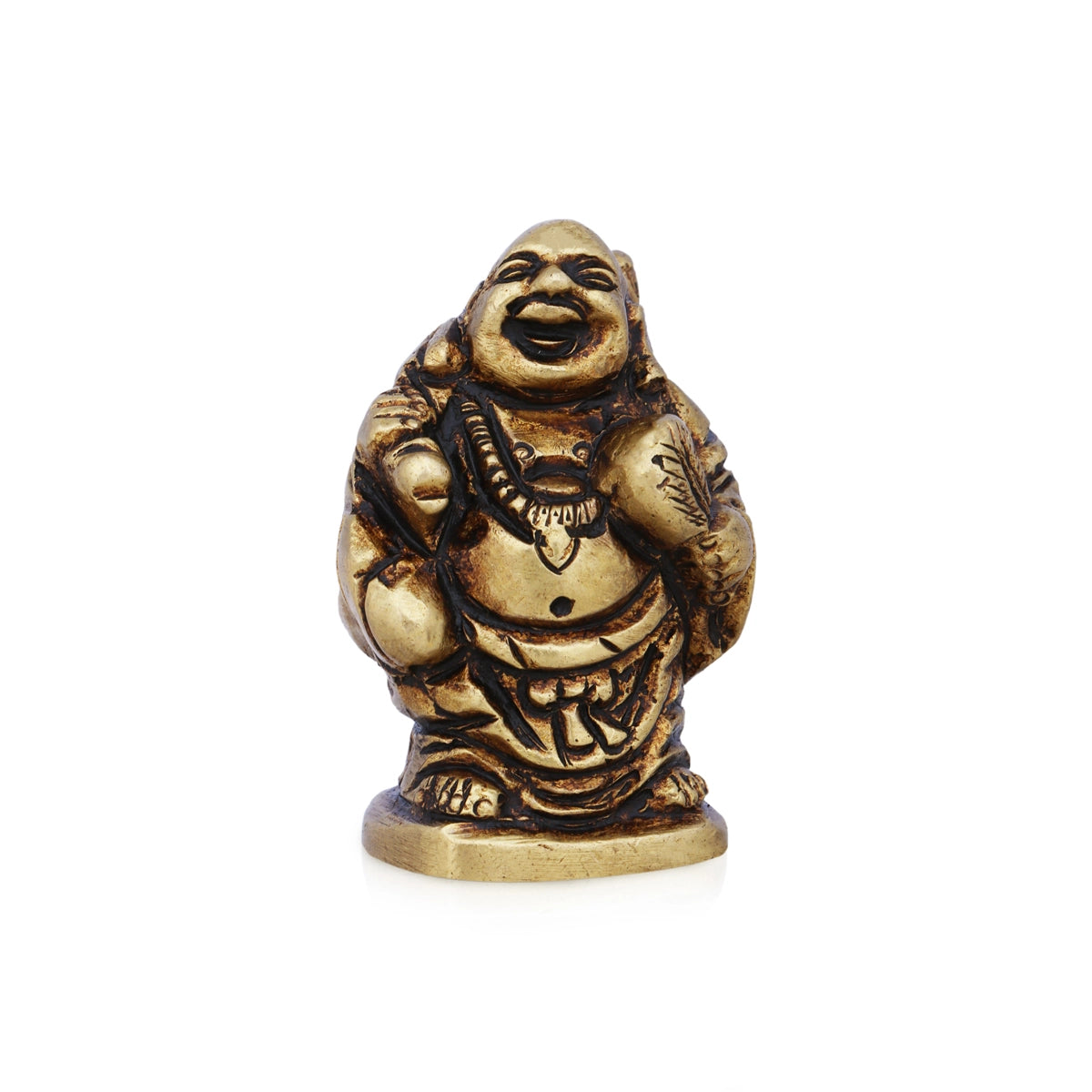 Giri USA - Laughing Buddha | Happy Man Statue | Brass Showpiece