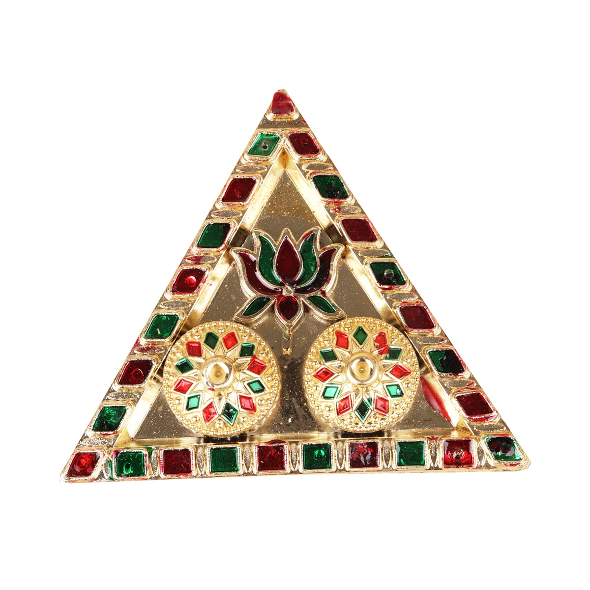 Plate with Two Chandan Cup - 1 x 6 Inches | Sindoor Plate/ Kumkum Tray ...