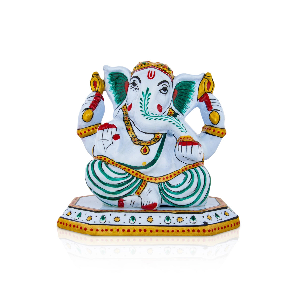 Giri USA - Painting Ganesha With Stand | Ganpati Idol | Vinayagar Statue