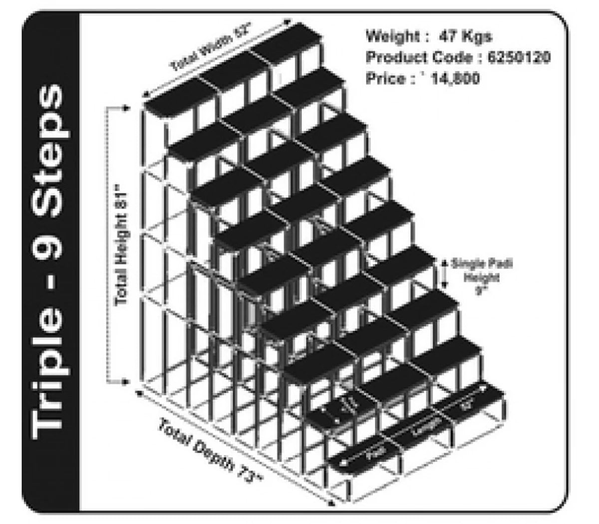 Giri USA - 9T Kolu Padi | Triple Size Golu Stand | Plastic Golu Padi — GIRI