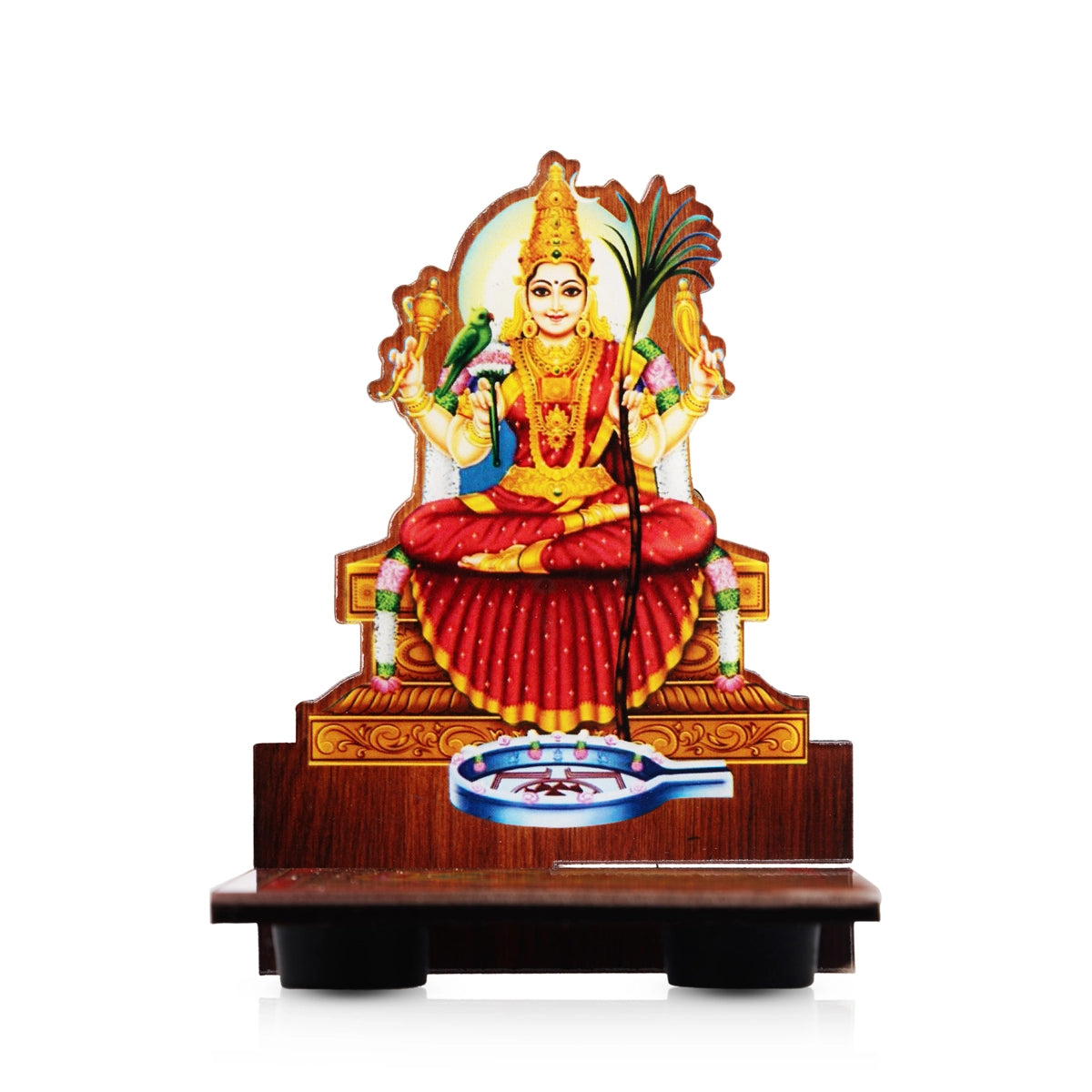 Sri Chakra Design Manai Palagai With Kamatchi Photo Frame - 4 x 3 Inch ...