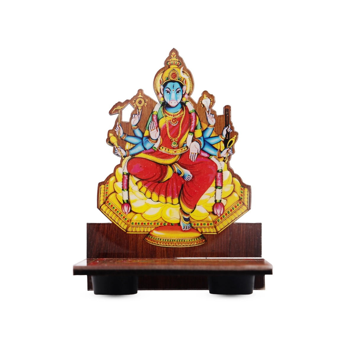 Sri Chakra Design Manai Palagai With Varahi Photo Frame - 4 x 3 Inches ...