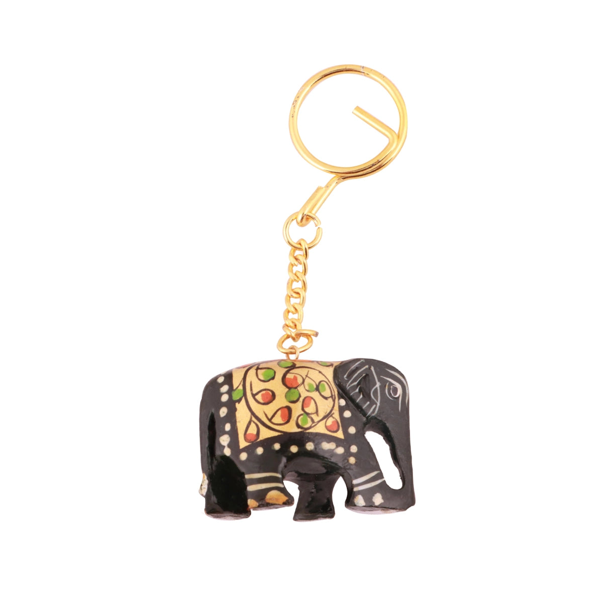 GIRI USA - Elephant Key Ring | Wooden Keychain | Keychain For Bags