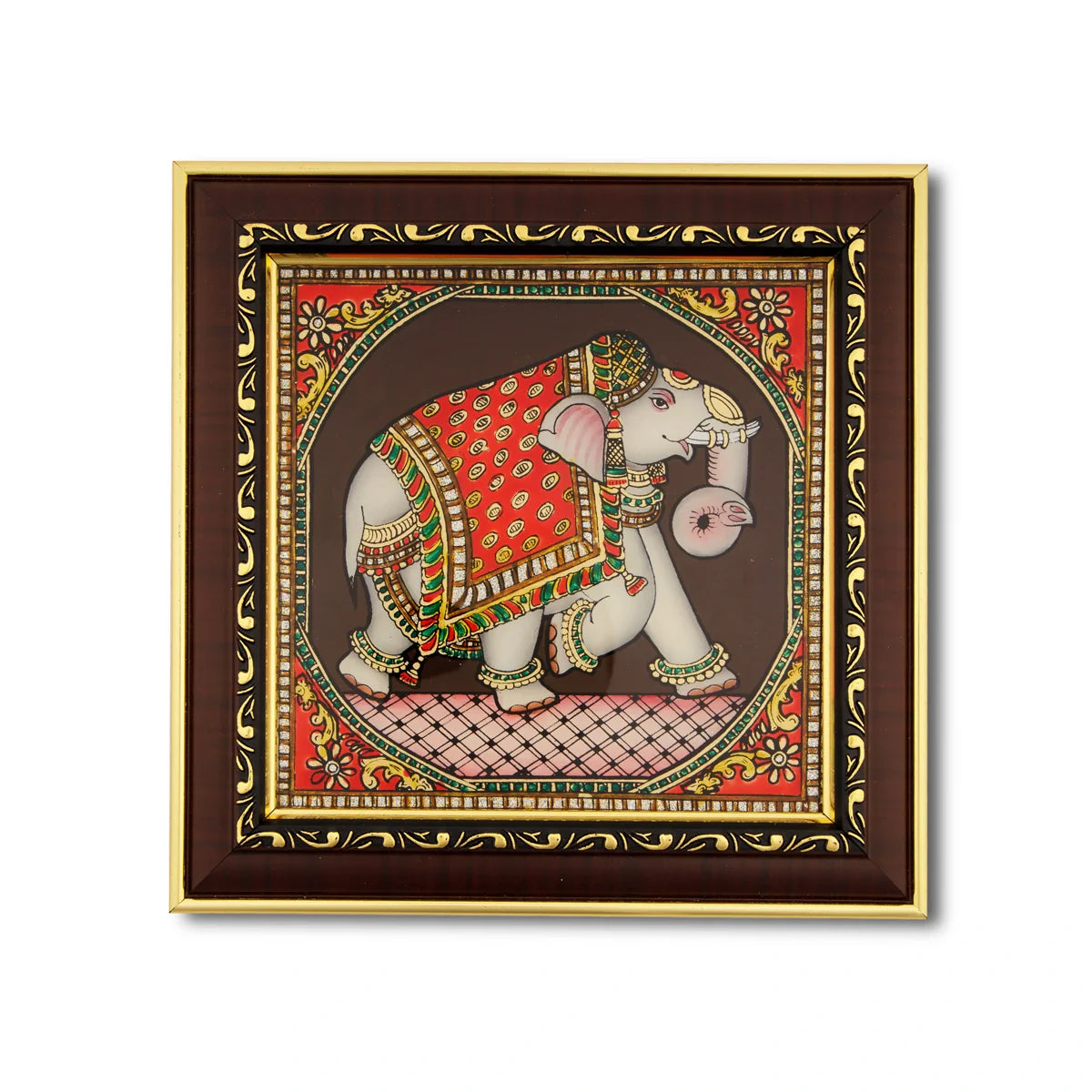 Giri USA - Elephant Photo Frame | Tanjore Glass Painting | Elephant ...
