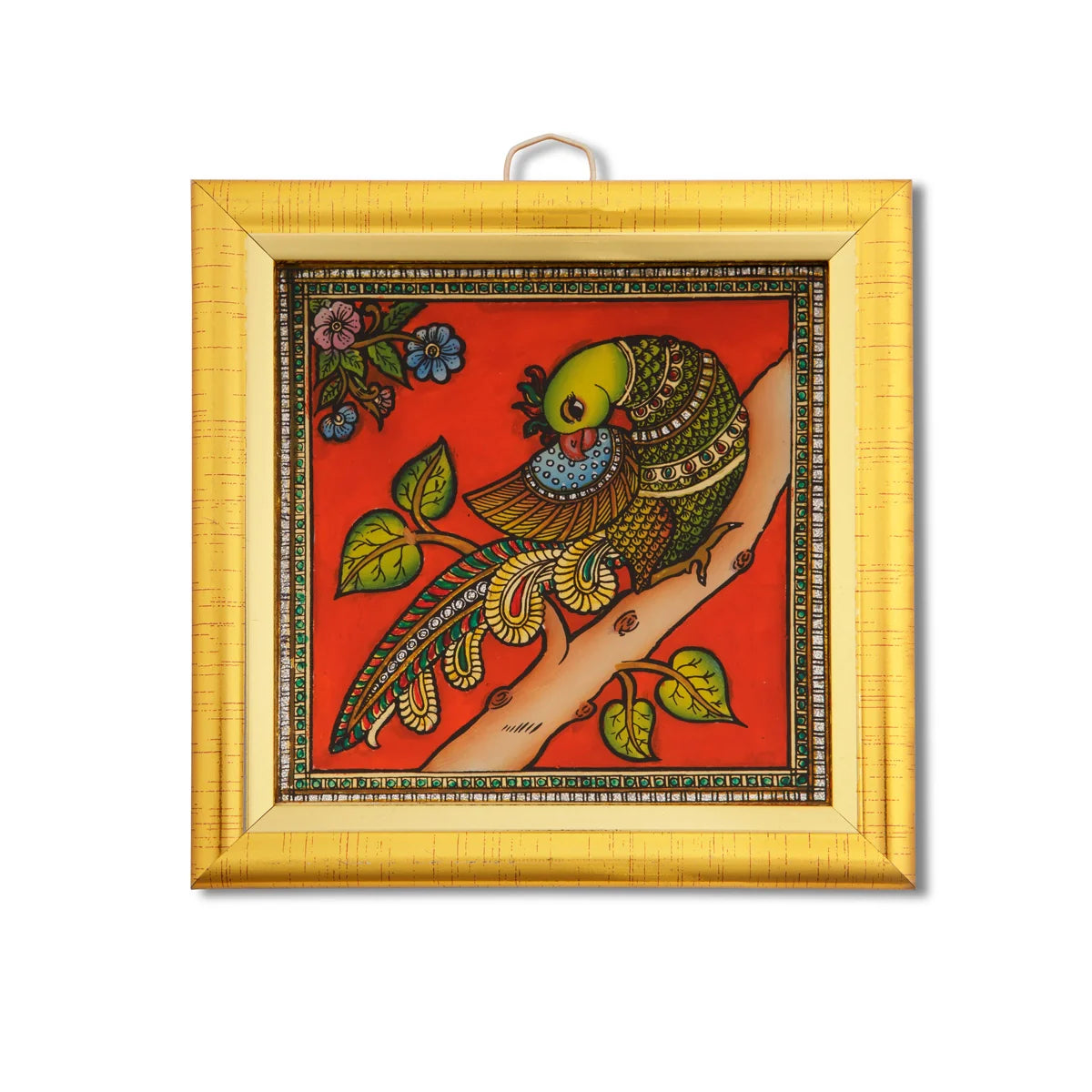 Giri USA - Parrot Photo Frame | Tanjore Glass Painting | Home Decor ...