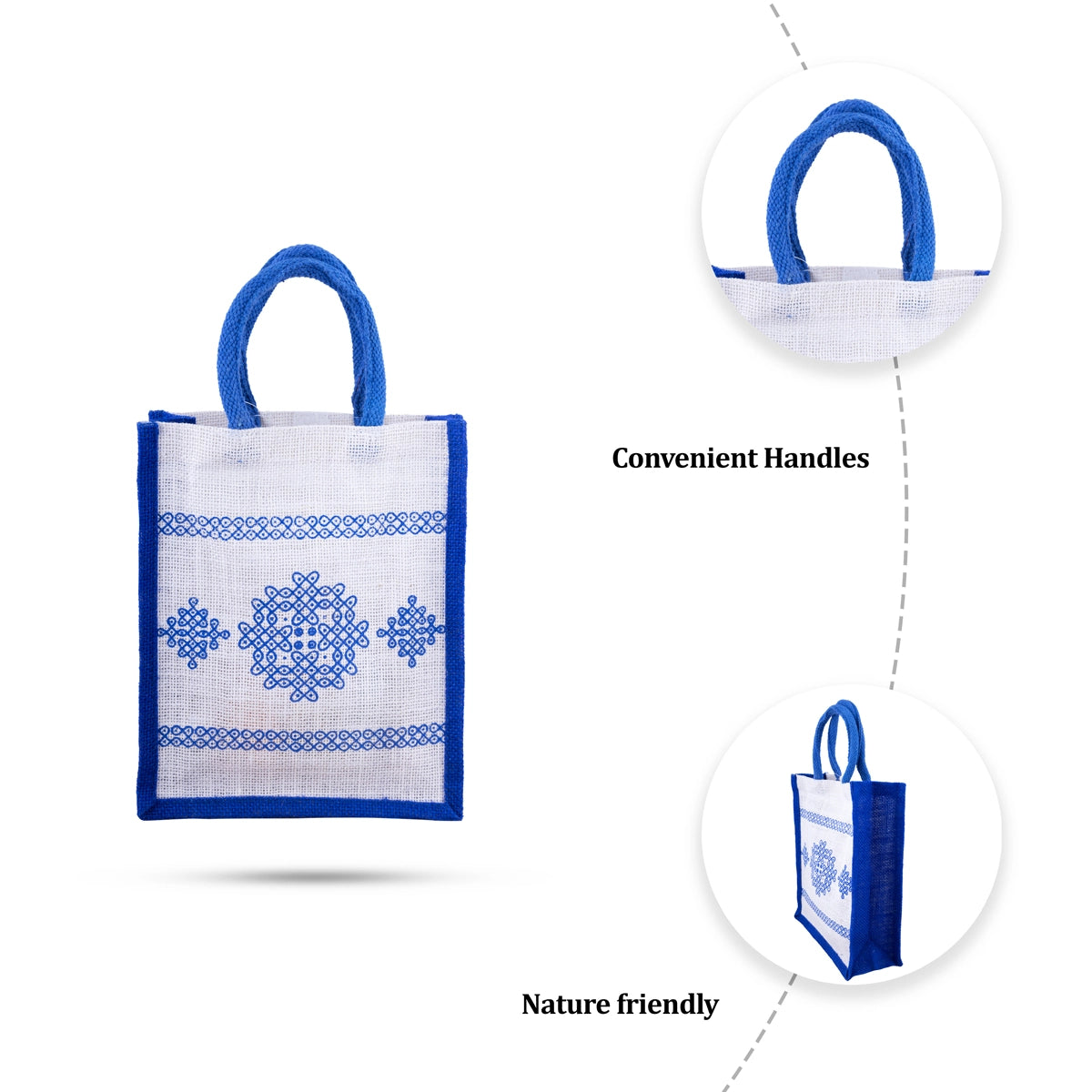 Jute Bag With Velcro - 11 x 9 Inches | Jute Shopping Bag/ Jute Tote Ba ...