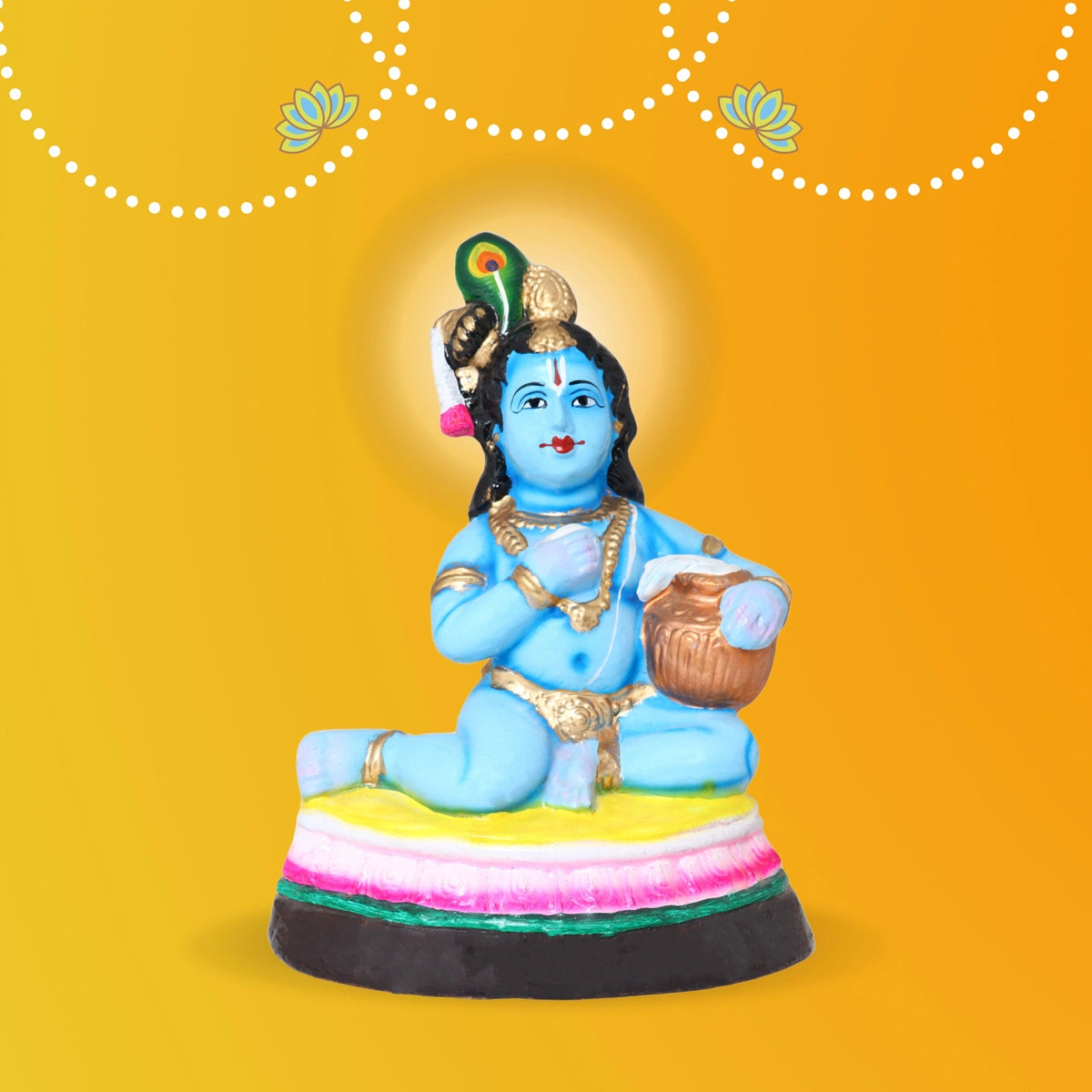 Giri USA - Golu Doll | Butter Krishna Idol | Clay Doll