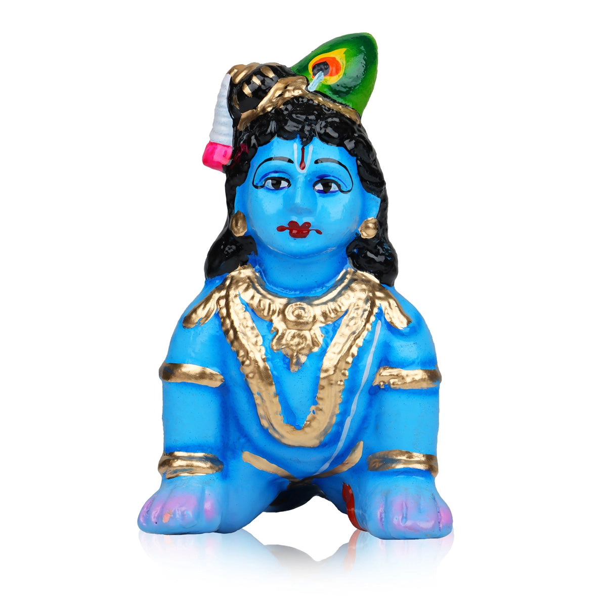 Crawling Krishna Clay Statue | Crawling Krishna Statue | Little Krishna ...
