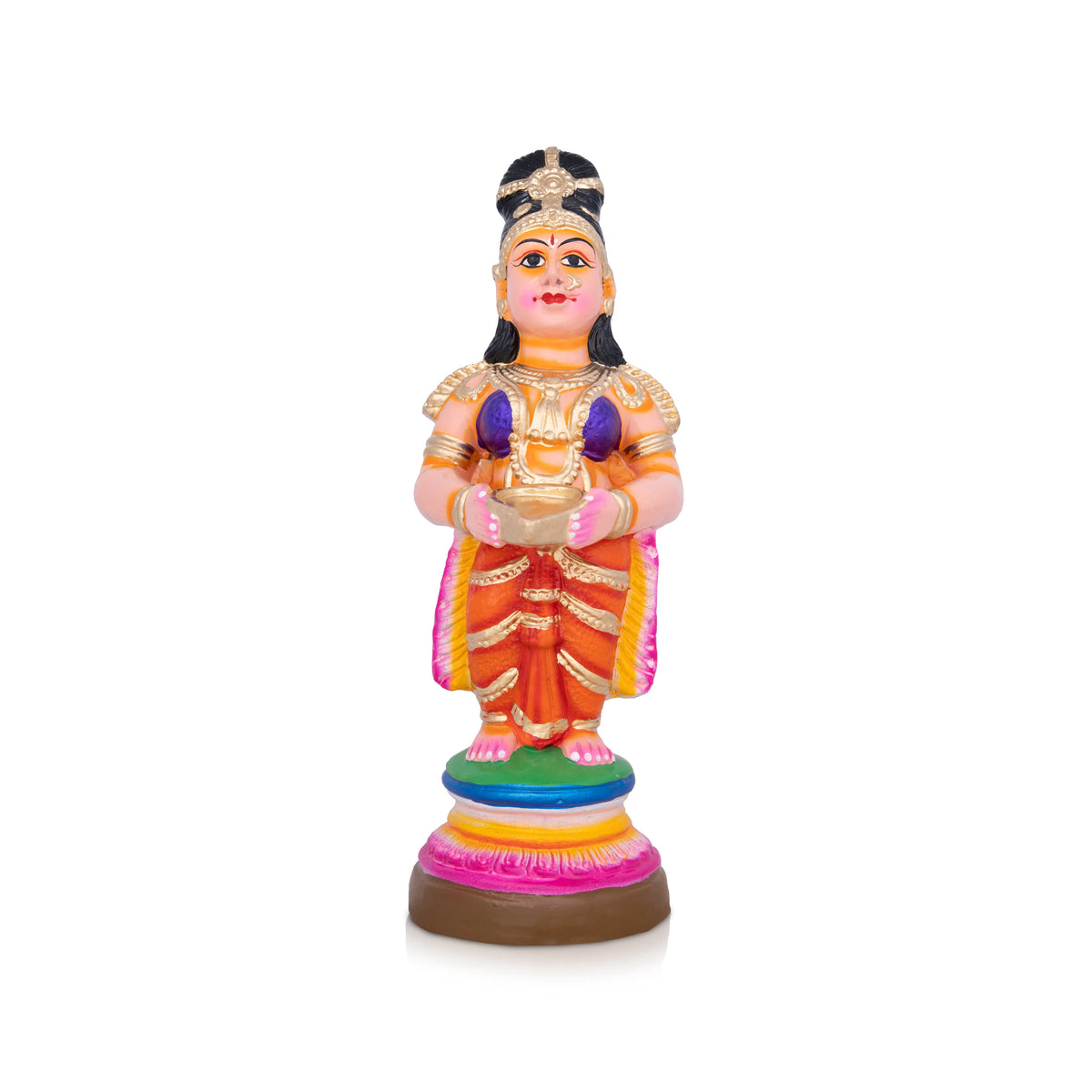 Giri USA - Pavai Vilakku Set statue | Paper Mache Idol | Golu Dolls