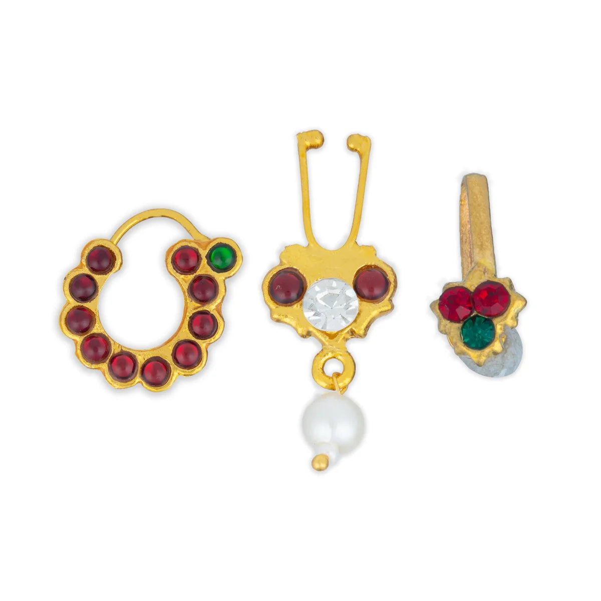 Giri USA - Nathu Bullaku | Stone Nose Pin | Goddess Jewellery