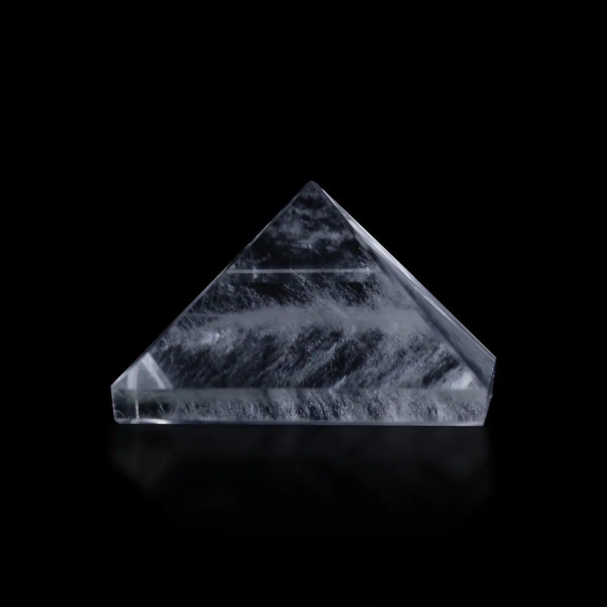 Clear Quartz Pyramid | Sphatik Sculpture | Positive Energy Crystal ...
