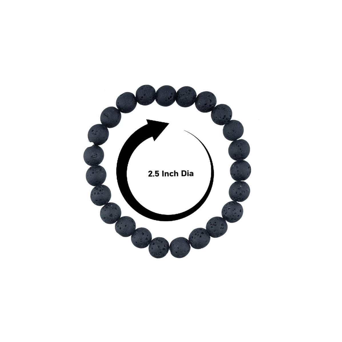 Black Lava Bracelet - 2.5 inches | Black Lava Stone Hand Band/ Hand Br ...